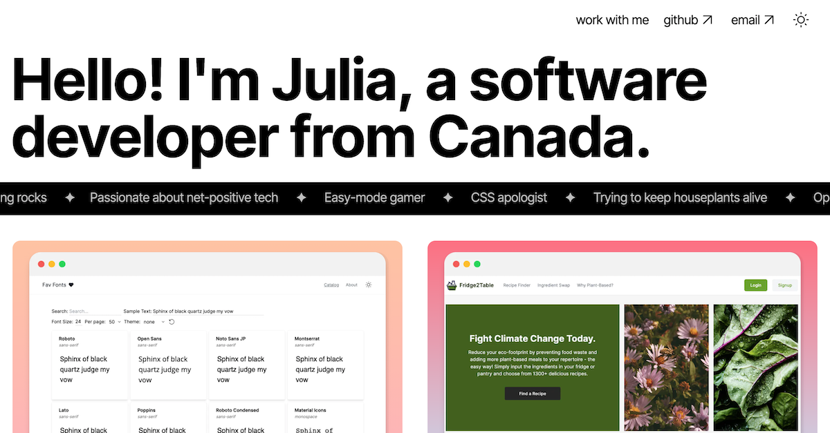 Hi! I'm Julia
